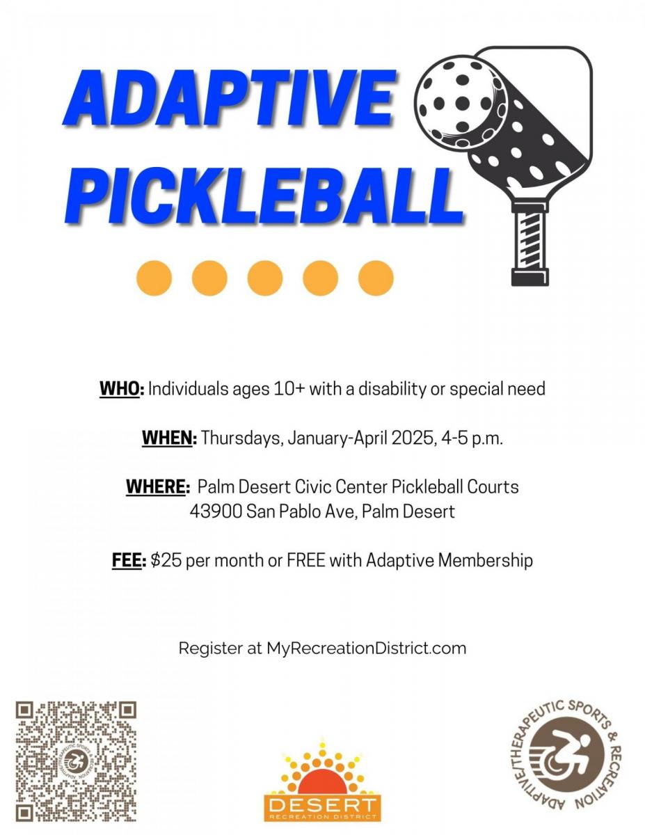 Adaptive Pickleball - Desert Recreation District