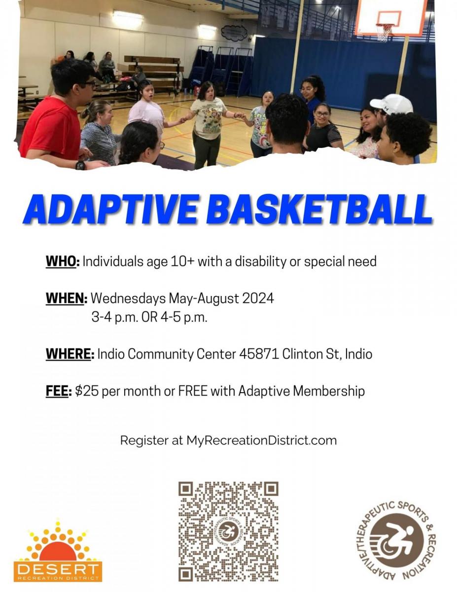 Adaptive Basketball [Wednesdays 10+] - Desert Recreation District
