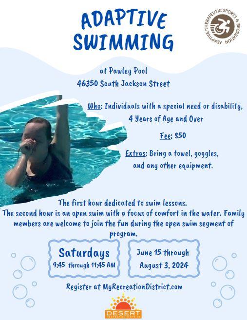 Adaptive Swim - Desert Recreation District Adaptive Swim - Desert Recreation District