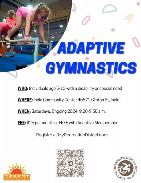 Adaptive Gymnastics [ages 5-13] - Desert Recreation District